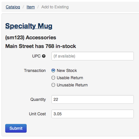 Getting to Know Stockpile: Adding Inventory